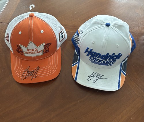 KYLE LARSON AUTOGRAPHED 2025 HENDRICK CARS.COM 1100 INDY HAT & INDY ...