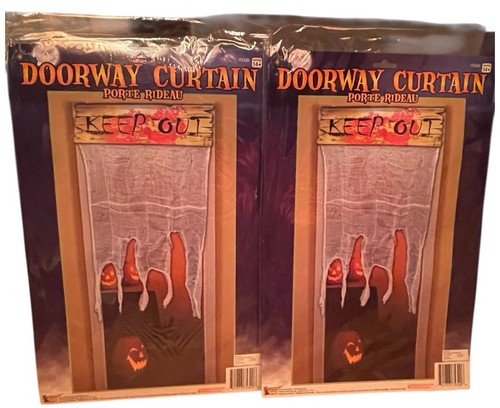 2~Pack KEEP OUT Door Curtain Halloween Party Doorway Decor Haunted ...