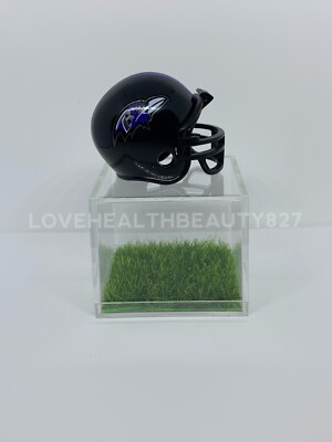 Micro Pocket Size Mini NFL Helmet With Acrylic Display Box Baltimore ...