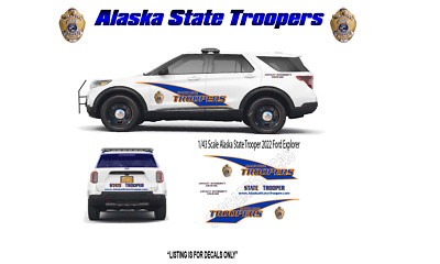 1/43 Scale STATE TROOPERS PD 2022 Motormax Ford Explorer Waterslide ...