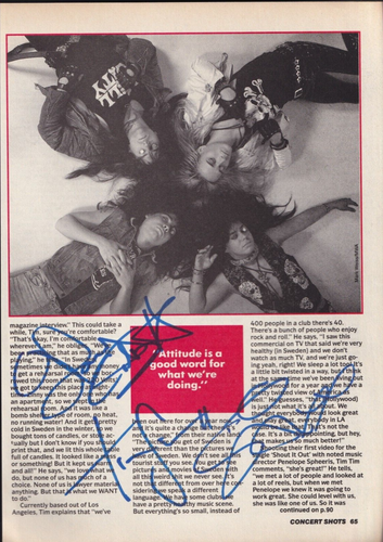 SHOTGUN MESSIAH band REAL SIGNED early mag pinup photo #3 COA Tim Skold ...