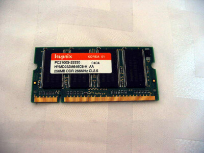 Hynix 256MB DDR 266MHz CL2.5 Memory RAM laptop PC2100S-25330 | eBay ...