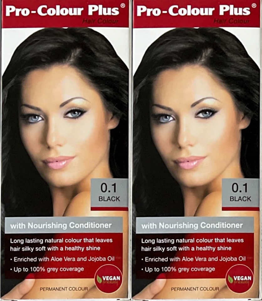 Pro-Colour Plus Permanent Hair Dye -Black, LightBrown,Blonde ...