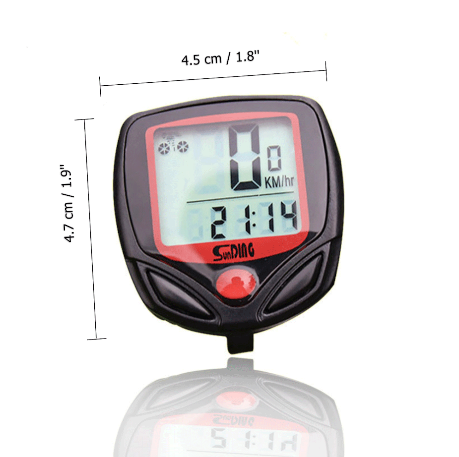 Bike Bicycle SPEEDOMETER Cycle Digital Odometer Computer MPH KMH ...