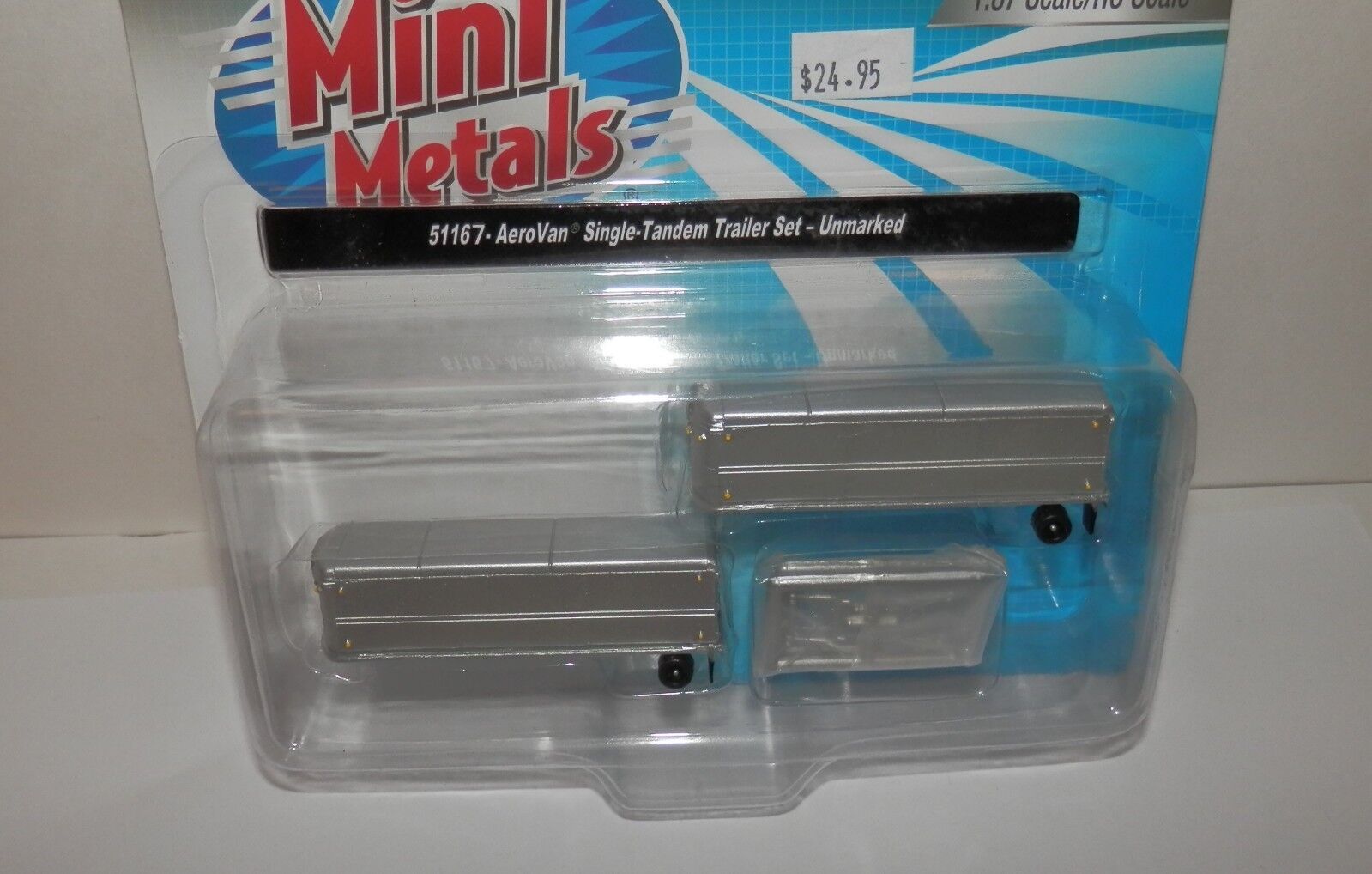 Mini Metals N Scale Aerovan Single Tandem Trailer Set - Unmarked #51167 ...