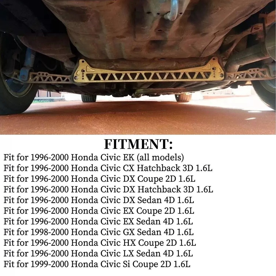 for Honda Civic EK 96-00 Billet Rear Lower Control Arm Subframe Brace ...