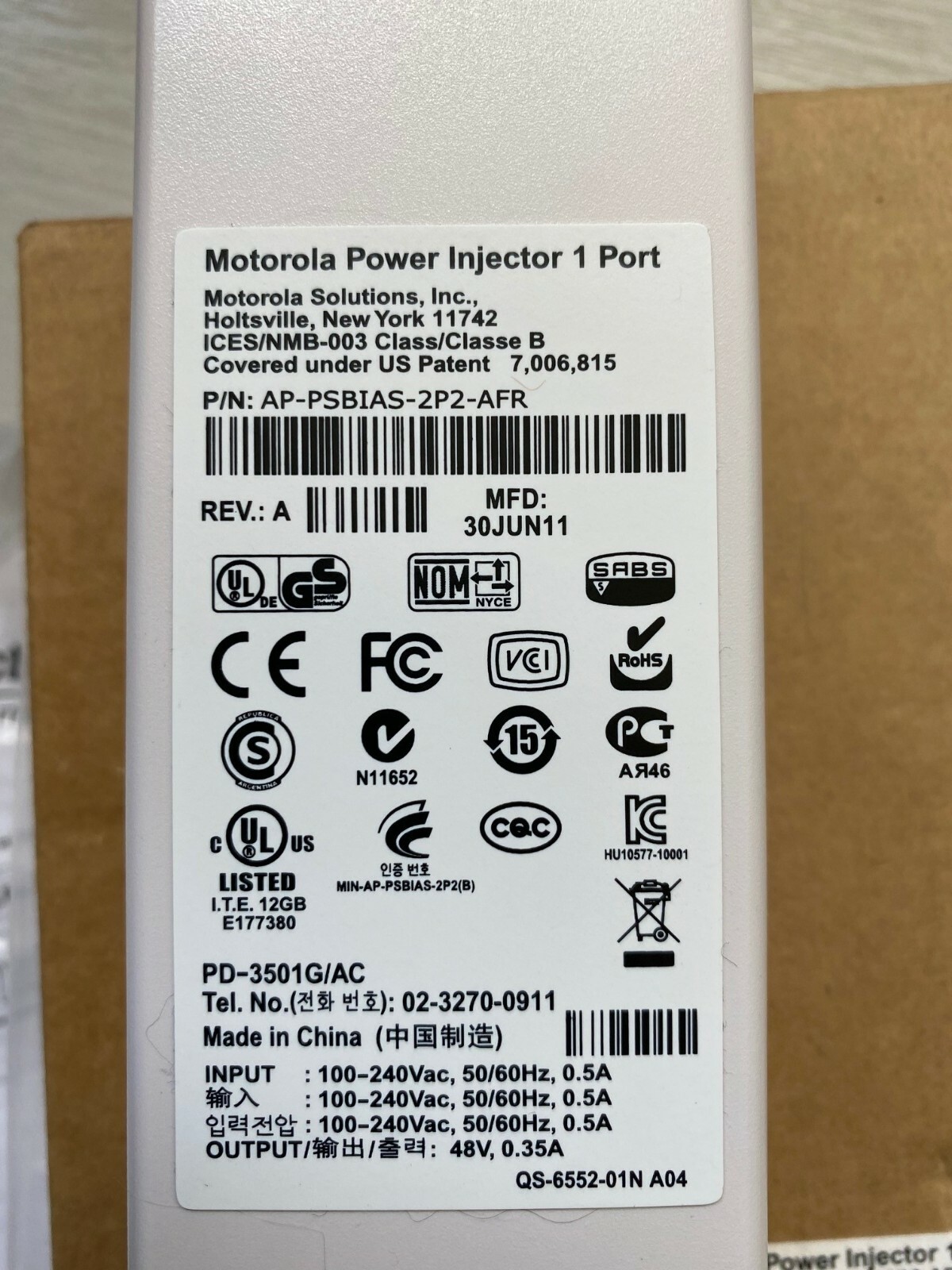 Motorola+Ap-psbias-2p2-afr+Power+Over+Ethernet+Injector for sale online ...