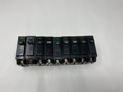 9-General Electric Type TQL-AC 1P 20A Bolt-On Circuit Breaker 120/240V ...