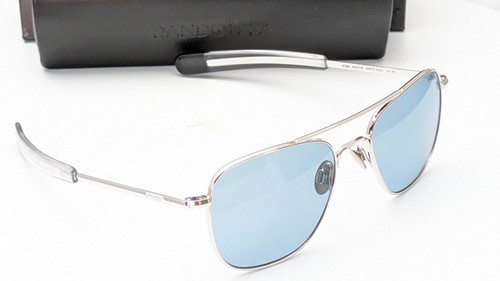 Randolph AF233 Pilot White Gold Blue Hydro Mens Sunglasses 55mm | eBay