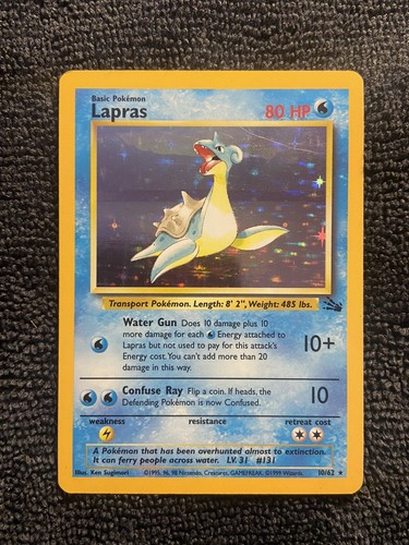 Pokemon TCG- Lapras Rare Holo Base Set 1999 WOTC- Free Shipping! | eBay