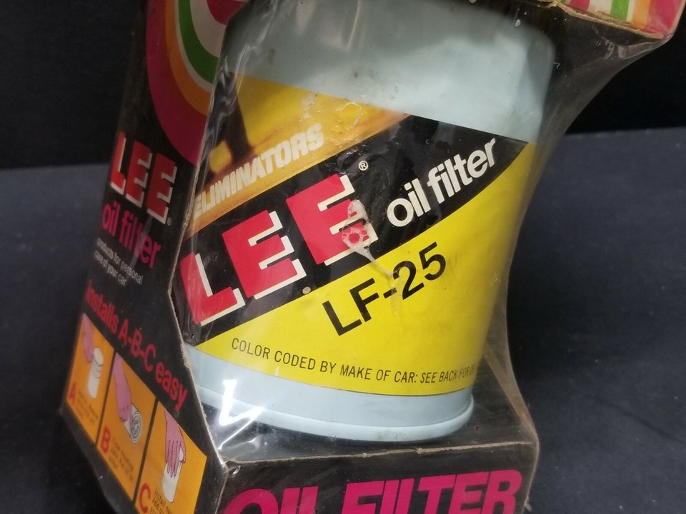 Vintage NOS Sealed Yellow Lee Eliminator Oil Filter LF-25 Fits Many See ...