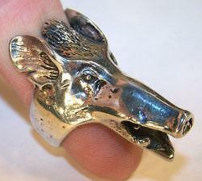 DELUXE RAT HEAD SILVER BIKER RING BR222 mens RINGS mouse jewelry NEW ...