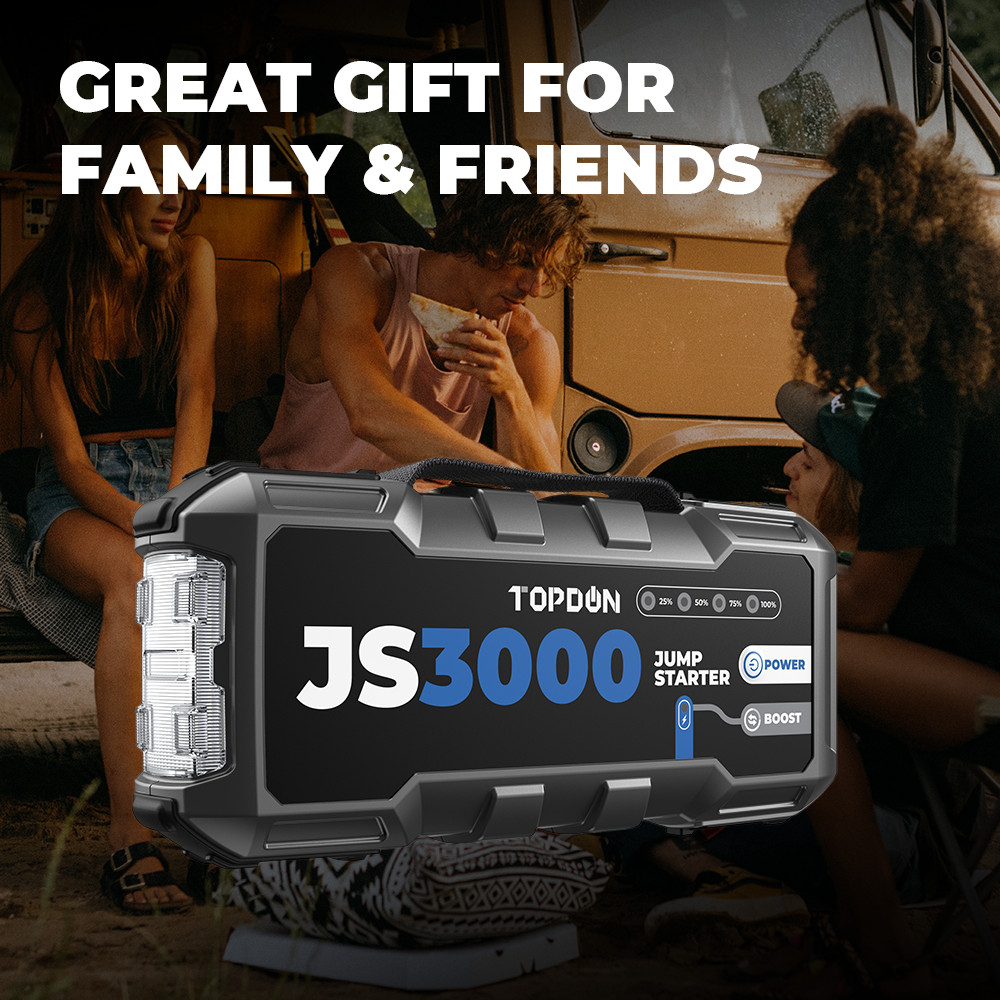 TOPDON 3000 Peak Amp 12 Volt Jump Starter JS3000 Battery Booster Jumper ...