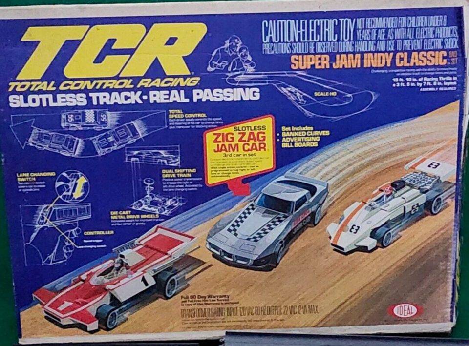 VINTAGE TCR Total Control Racing Super Jam Indy Classic Race Set TRACK ...
