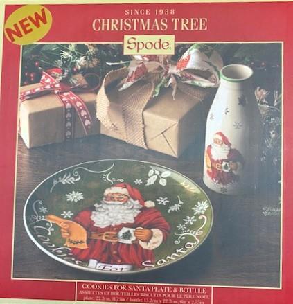 SPODE Cookies For Santa Plate & Bottle XT8696-XP (NIB) | eBay