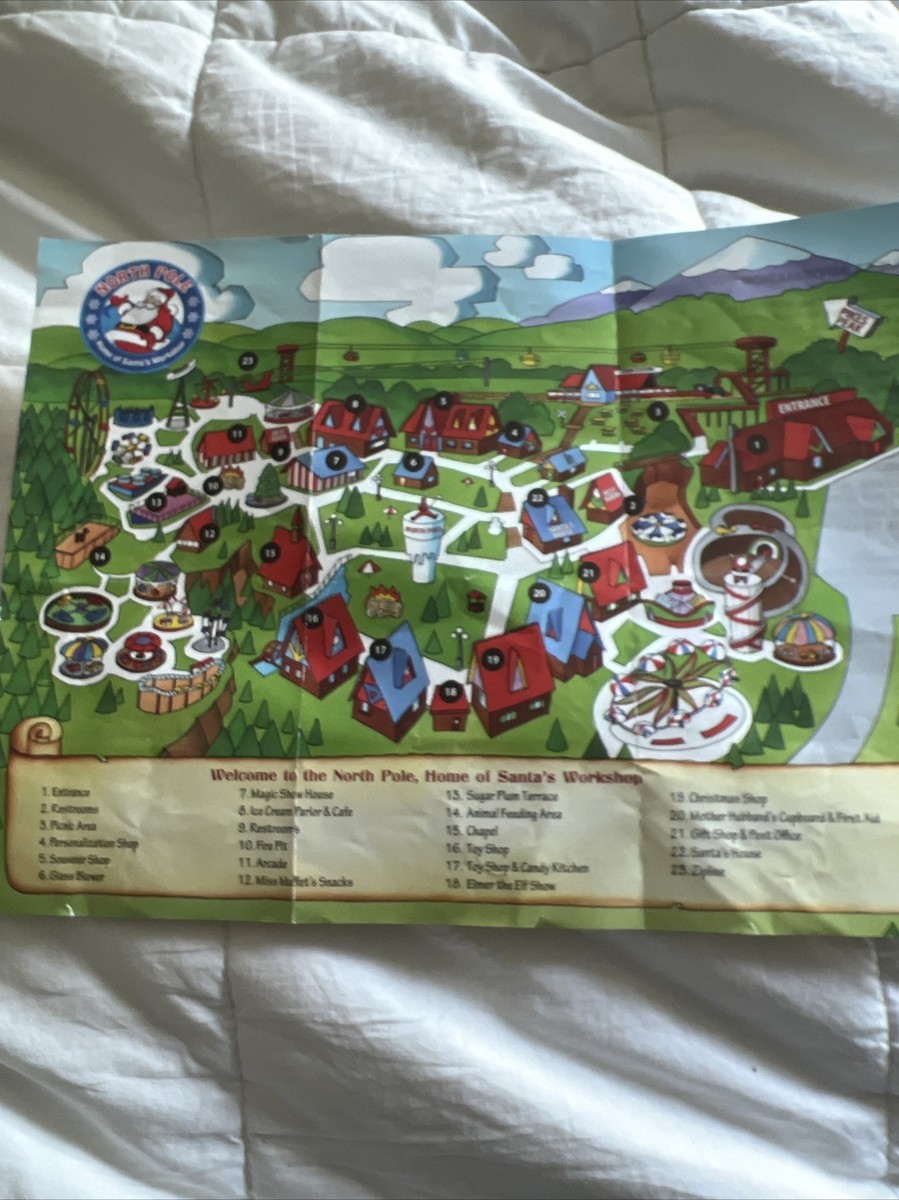 Santa North Pole Map Santa's Village Lettere Map
