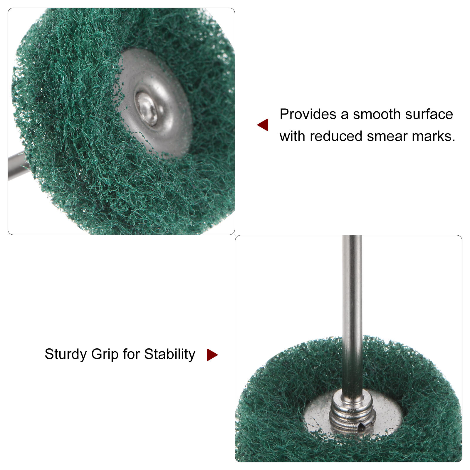 50pcs Abrasive Wheel 1 Inch 180 Grit 3/32" Shank Multi-layer Scraping ...