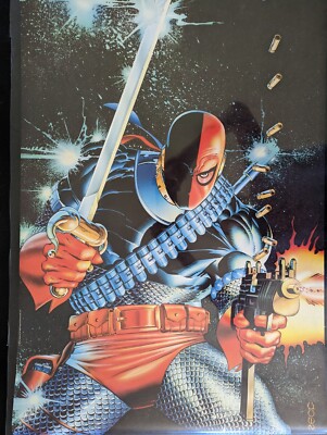 Vintage Deathstroke Poster Unused Mike Zeck Art 1991 22x34 DC Comics | eBay