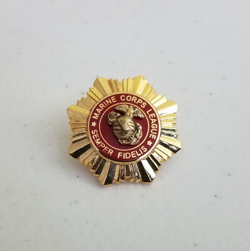 Marine Corps League Semper Fidelis Sunburst Member Badge Pin Uniform ...