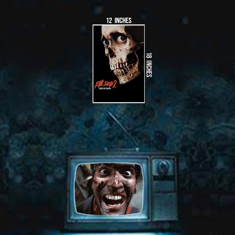 Evil Dead 2 movie poster print 12x18 inch Bruce Campbell Ash 80s horror ...