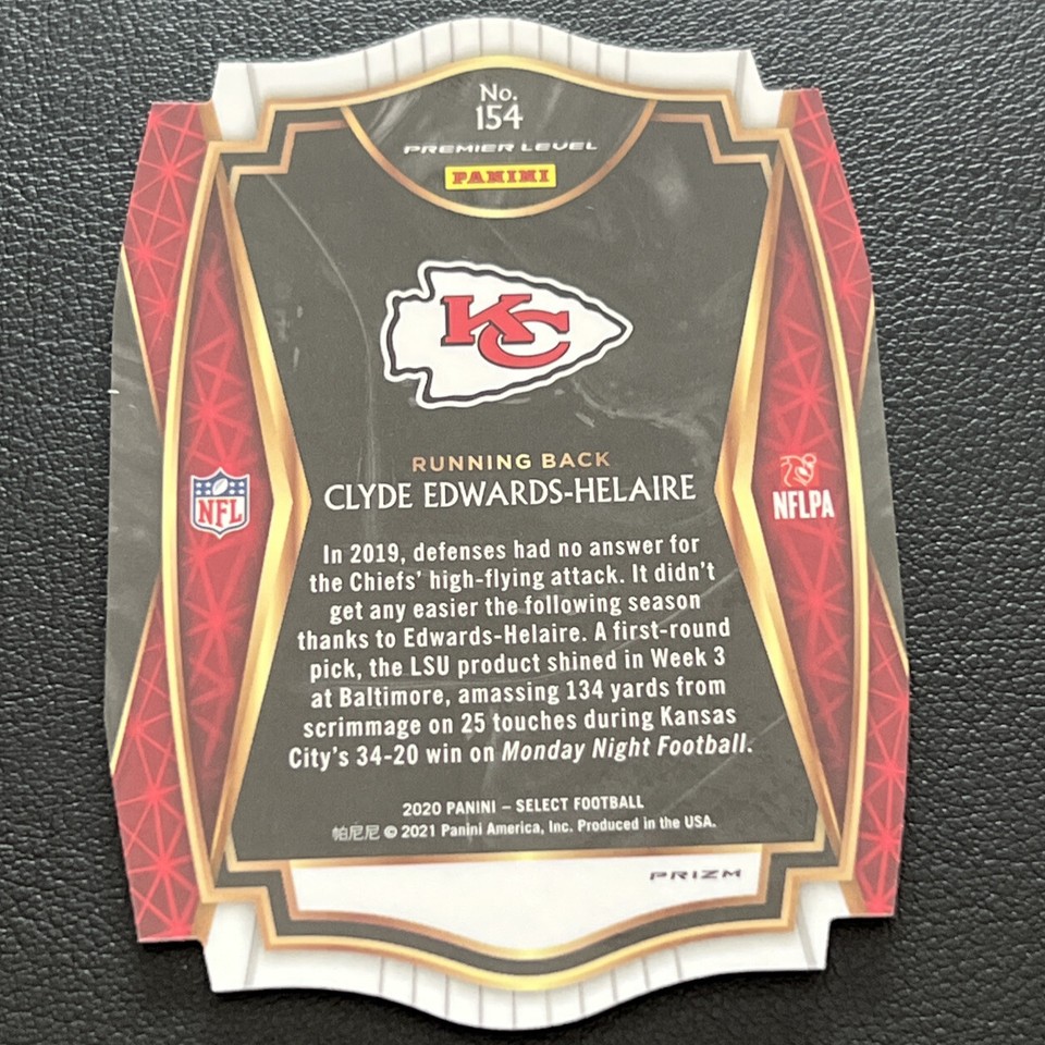 2020 Select Clyde Edwards-Helaire Orange Die Cut RC Premier Level ...