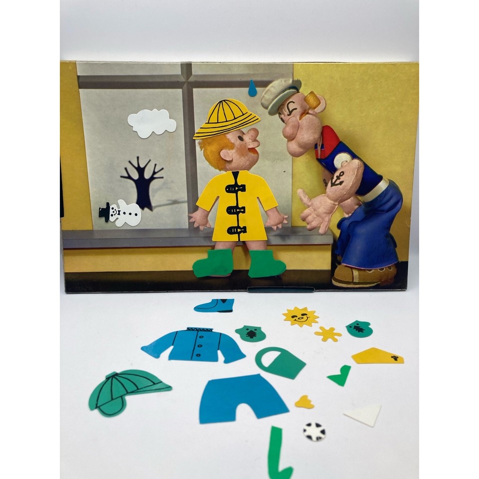 Vintage 1959 Popeye The Weatherman Colorforms Kit Original Box *Missing ...