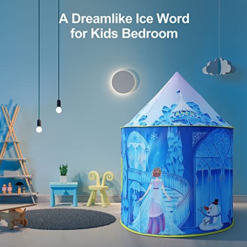Princess Play Tent for Girls, Ice Castle Kids Tent Indoor and Blue ...