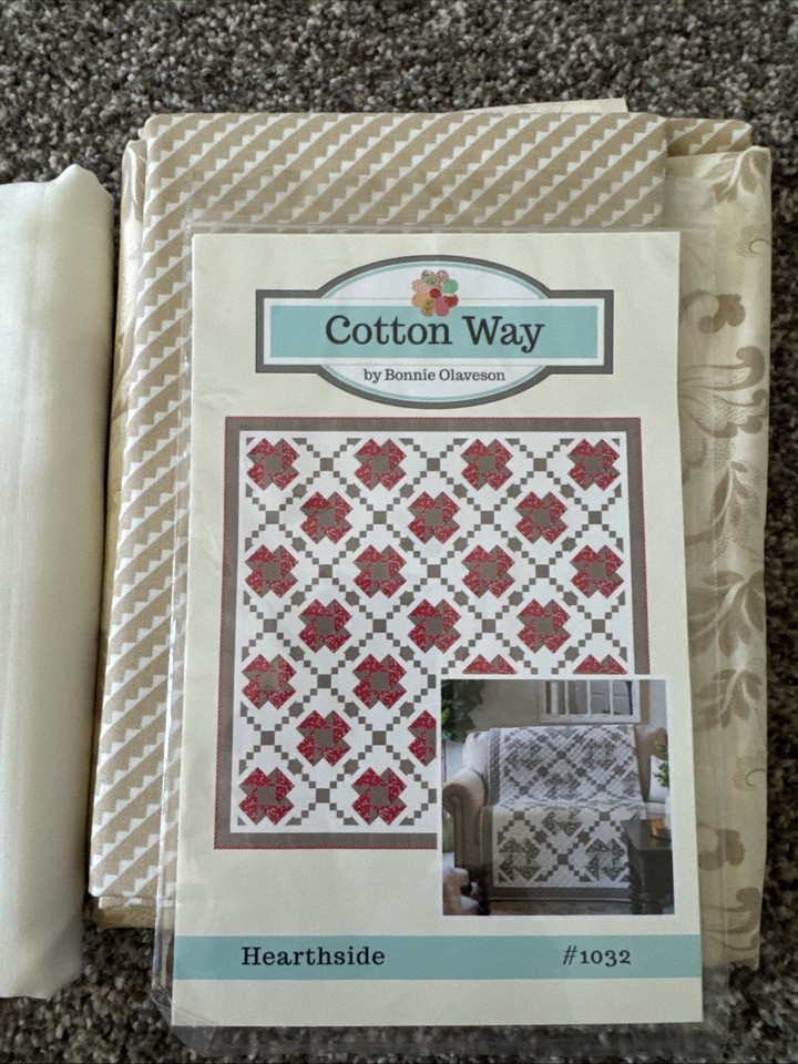 “Cotton Way, Hearthside” Quilt Pattern And Coordinating Fabric Kit ...