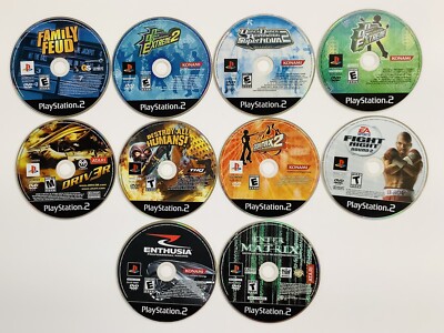 Sony PlayStation 2 (PS2) Lot of 10 - Disc Only! FREE SHIPPING ACC (PS2 ...