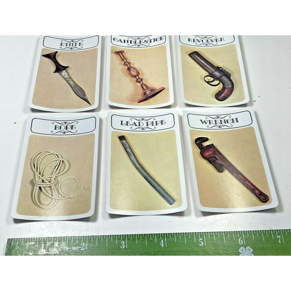 Clue Game Pieces Clue Board Game Replacement Weapons Set (6) Pewter ...
