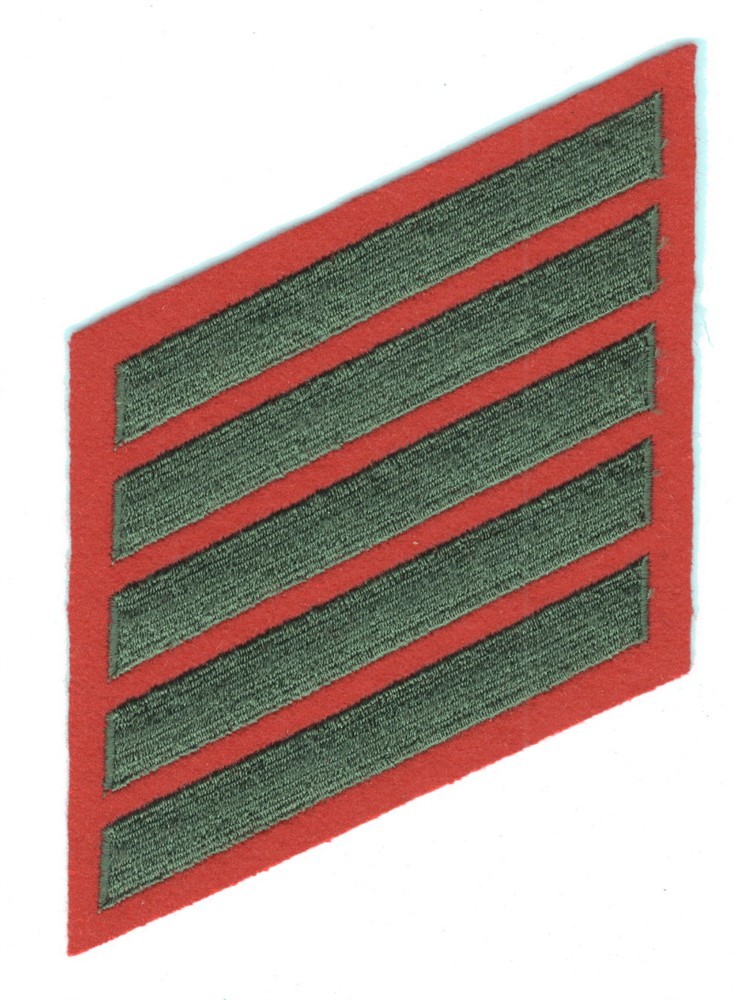 USMC Marine Corps Enlistment Stripes 824: 20 Years (5 stripes) - red ...