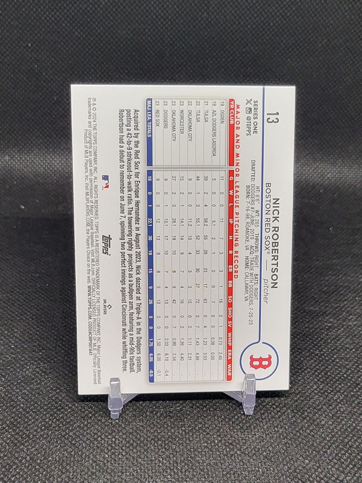 2024 Topps Series 1 - Nick Robertson Rookie Easter Foil Parallel #13 ...