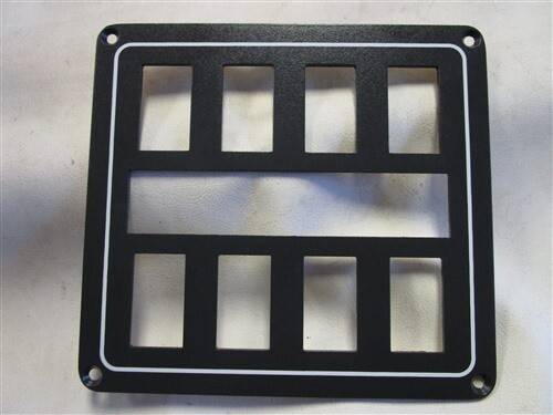 TIARA YACHTS ROCKER SWITCH PANEL BLANK BLACK ALUMINUM 6 1/2" X 6 ...