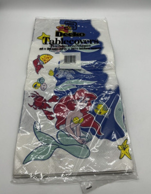 Vtg Deeko New Walt Disney The Little Mermaid Table Cloth Cover 35 1/2 x ...