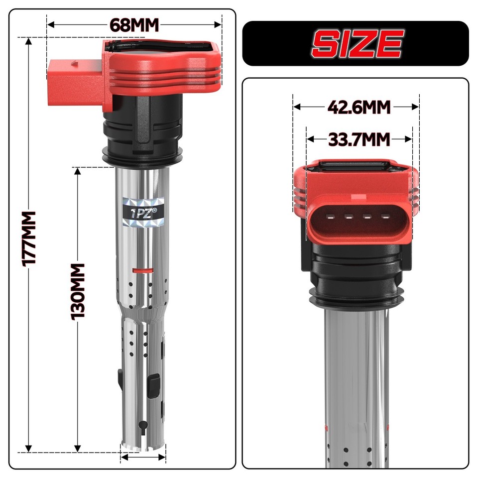 4x Ignition Coil Spark Plug OEM 06E905115E for Audi A4 A6 Q5 Q7 S4 S5 3 ...