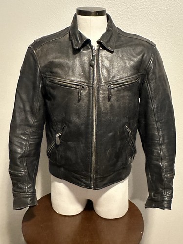 XPERT Performance Gear Black Leather Motorcycle Padded Biker Jacket ...