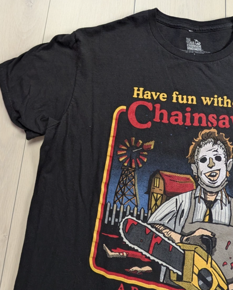 Texas Chainsaw Massacre Shirt Mens Large Black Horror Scary Movie Tee ...