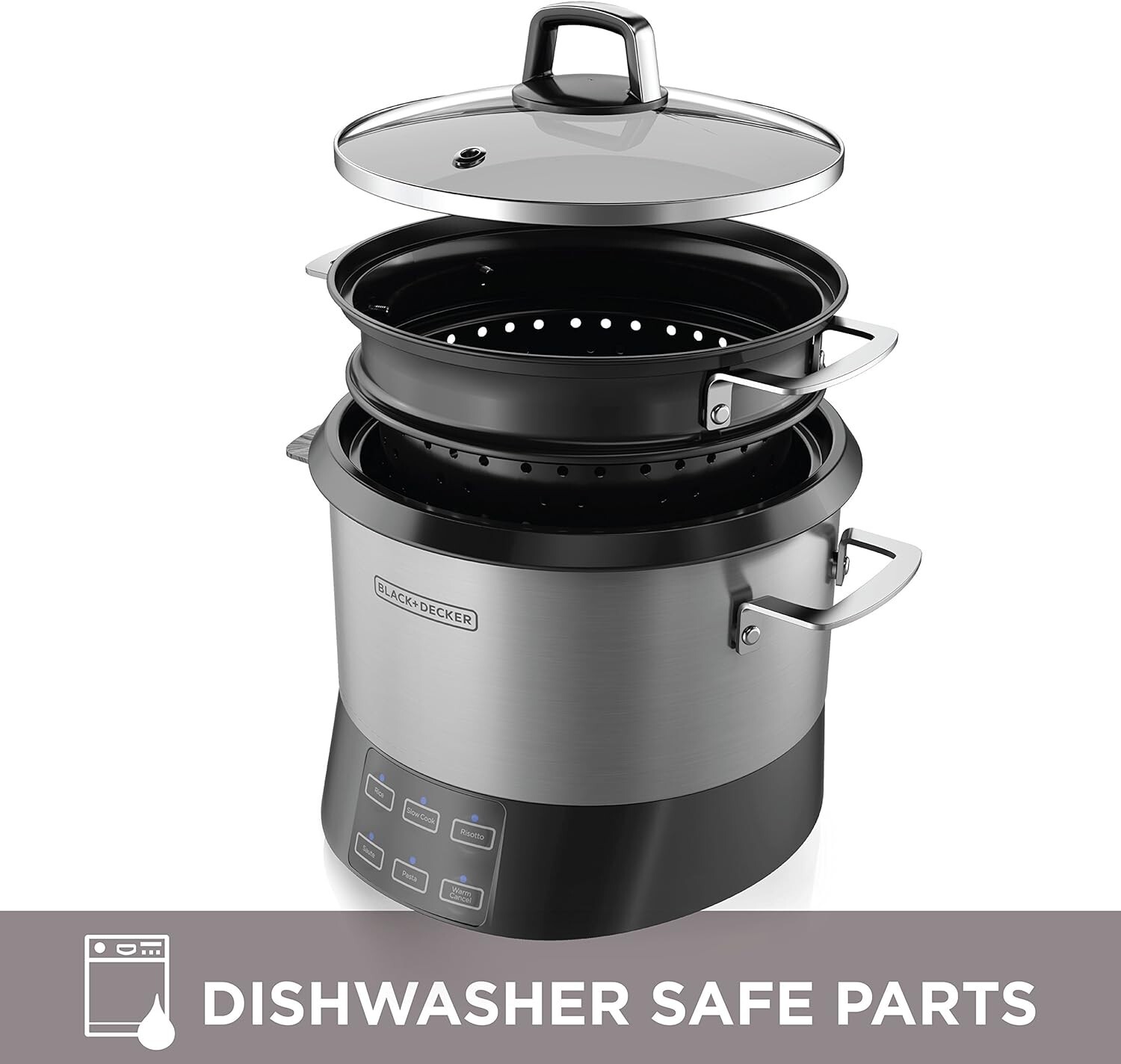 B+D RCR520S: All-in-1 Cooking Pot, 20-Cup Cooked Rice **Stirring Arm ...