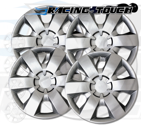 4pcs Set 14" Inches Metallic Silver Hubcaps Wheel Cover Rim Skin Hub ...