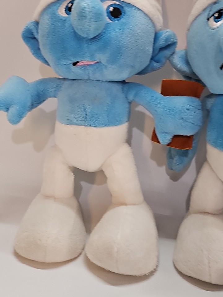 3 12" The Smurfs Crouchy, Happy, Clumsy Plush Stuffed Fast Same Day ...