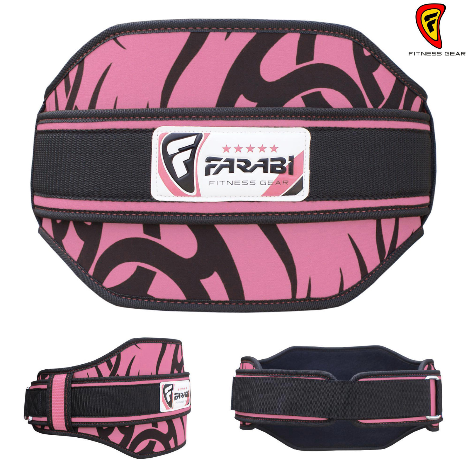 Weight Lifting Belt Fitness Training Back Support Strap Power Pink ...