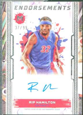 Rip Hamilton Card 2023-24 Topps Motif Endorsements Autograph /99 #MERH ...