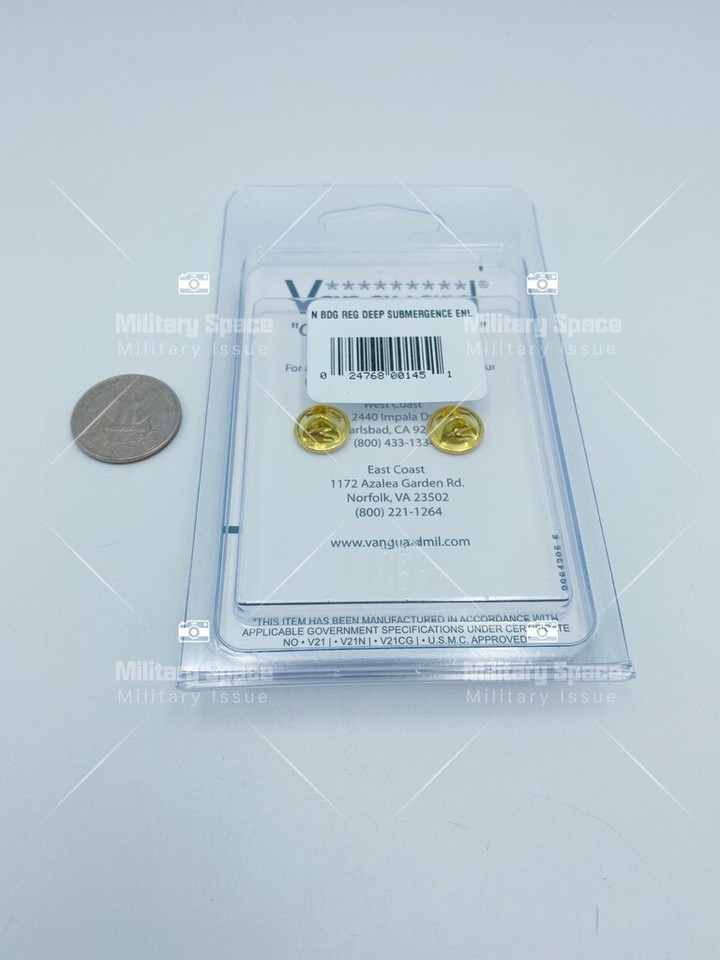 GENUINE U.S. NAVY BADGE: DEEP SUBMERGENCE ENLISTED - REGULATION SIZE ...