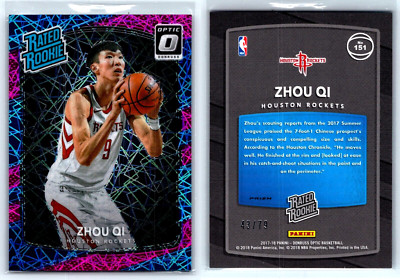 Zhou Qi 周琦 2017-18 Panini Donruss Optic, #151, Pink /79, Rookie | eBay