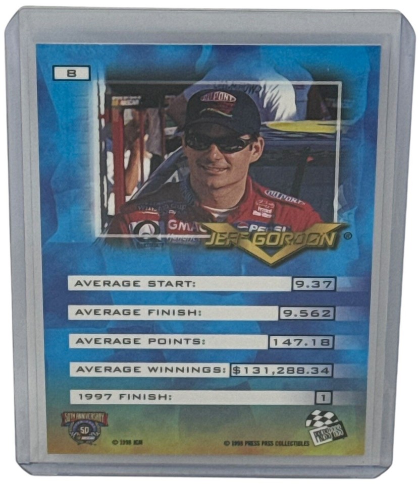 Jeff Gordon 1998 Press Pass VIP NASCAR Racing Card Hendrick Motorsports ...