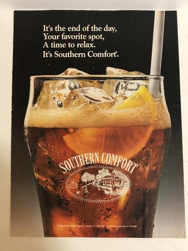 1992 Southern Comfort Vintage Print Ad Advertisement pa30 | eBay