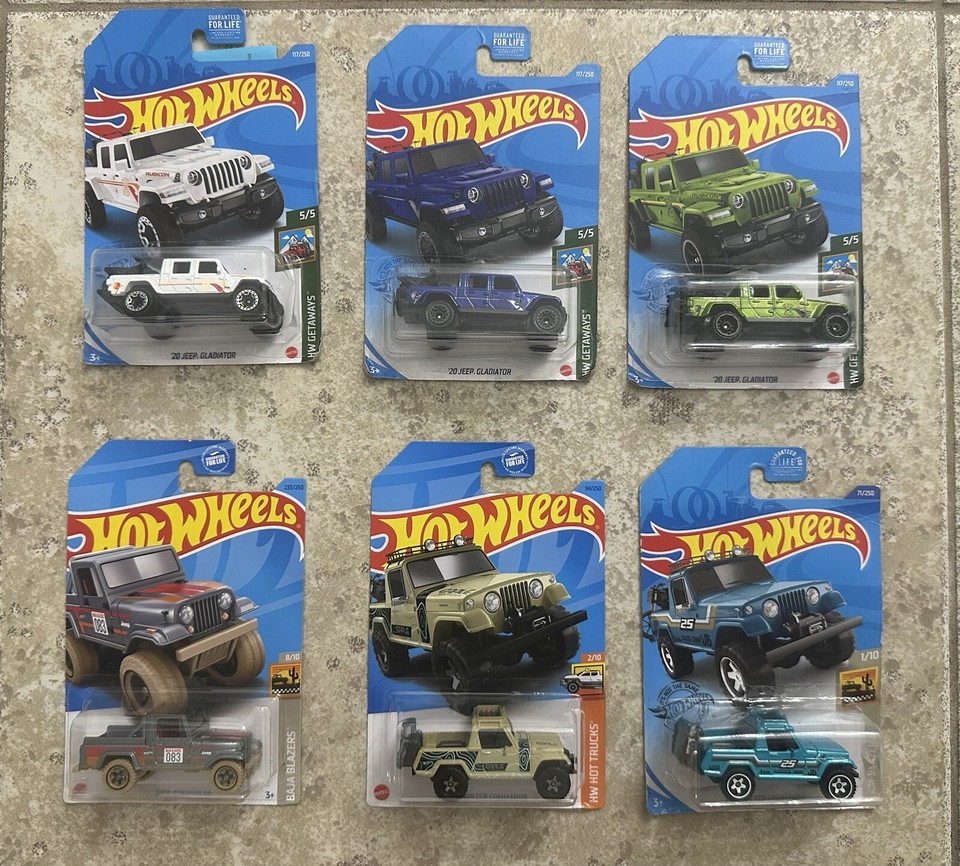 Hot Wheels Jeeps. Commando, Cherokee, Gladiator, TRX, Mopar Trucks Lot ...