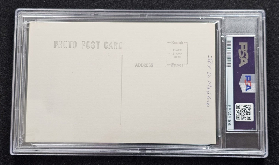 Rare JOE DIMAGGIO Signed Real Photo Postcard-HOF-NEW YORK YANKEES-PSA ...