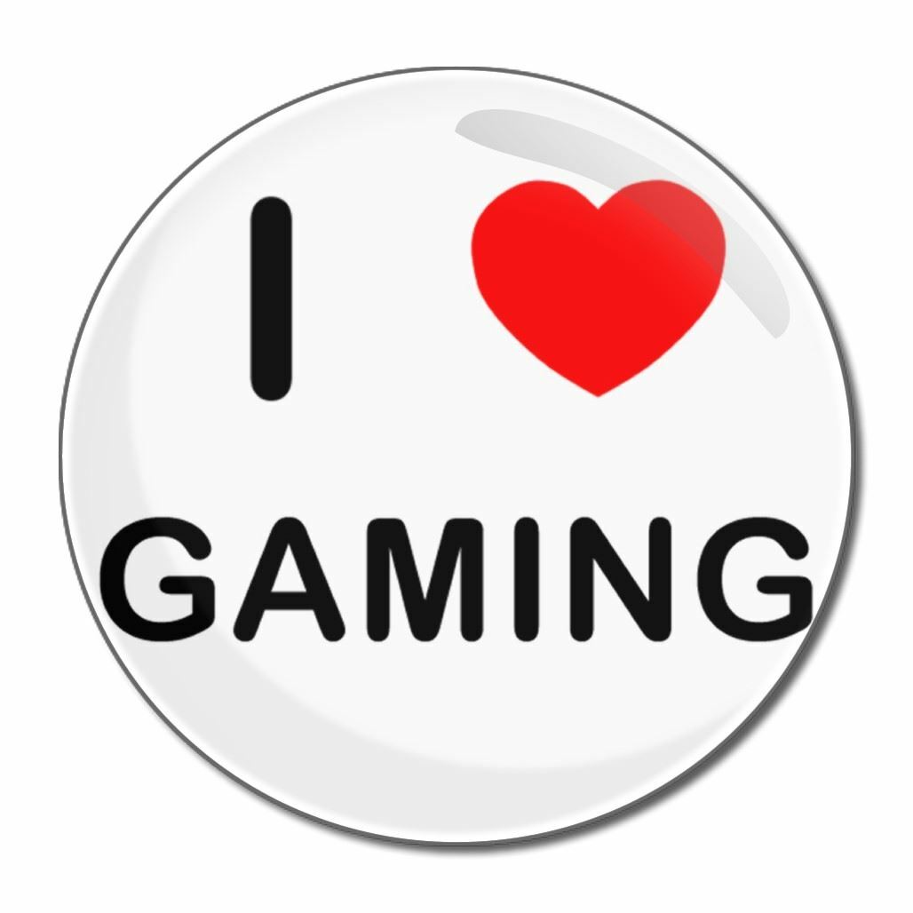 I love Gaming - Round Compact Glass Mirror 55mm/77mm BadgeBeast | eBay