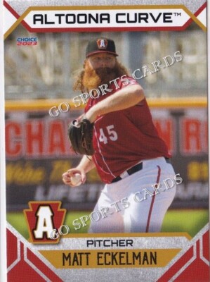 2023 Altoona Curve Matt Eckelman RC Rookie Pittsburgh Pirates Minor ...